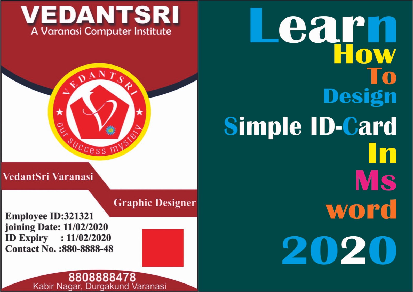 CorelDraw Design Simple ID-Card Project - Best Computer Coaching