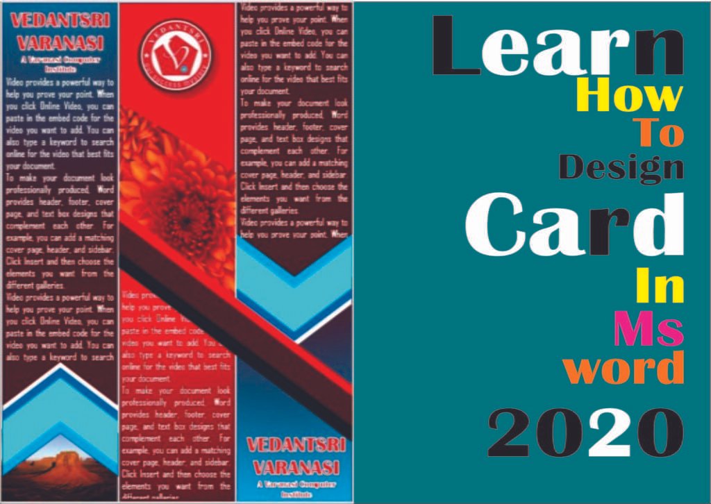 MS Word Info Card Design Project-15 - Best Computer Coaching Near Me