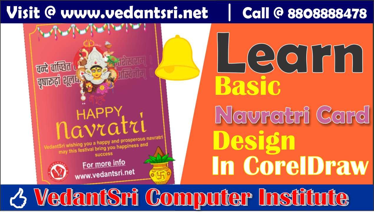 Navratri Card Design In CorelDraw, Easy And Step By Step